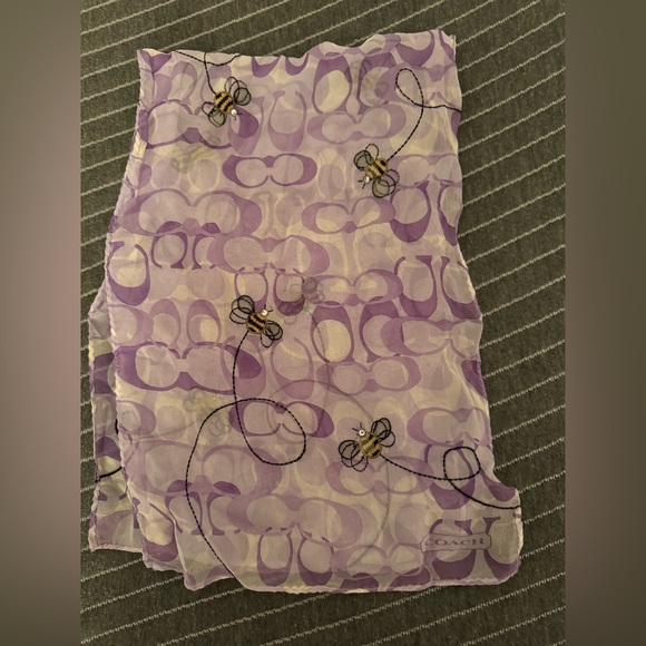 Coach | Accessories | Coach Silk Scarf W Signature Cs And Bumble Bees ...